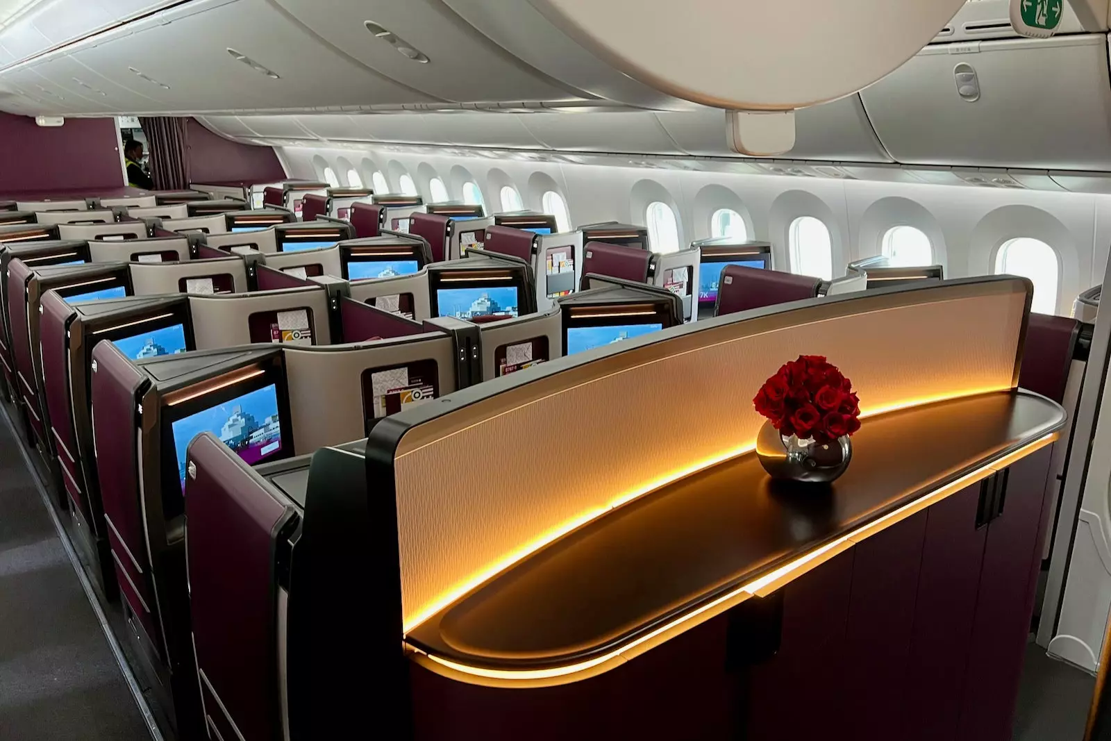 Шолу: Qatar Airways компаниясының Boeing 787-9 Dreamliner ұшағындағы жаңа бизнес класы 1011_60