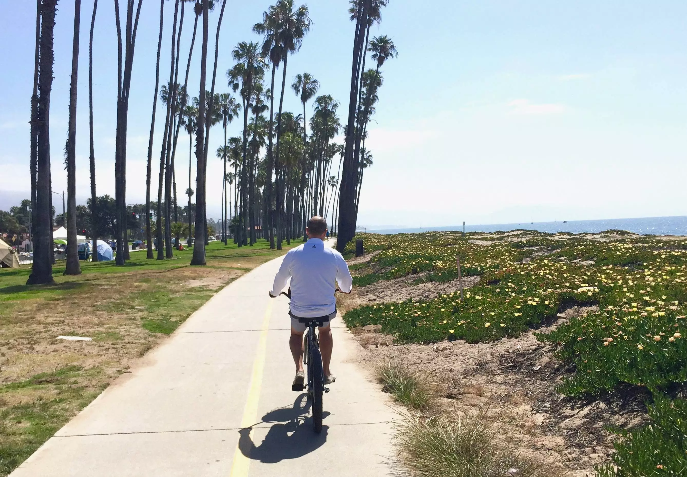 fanofana bisikileta Santa Barbara beach boardwalk