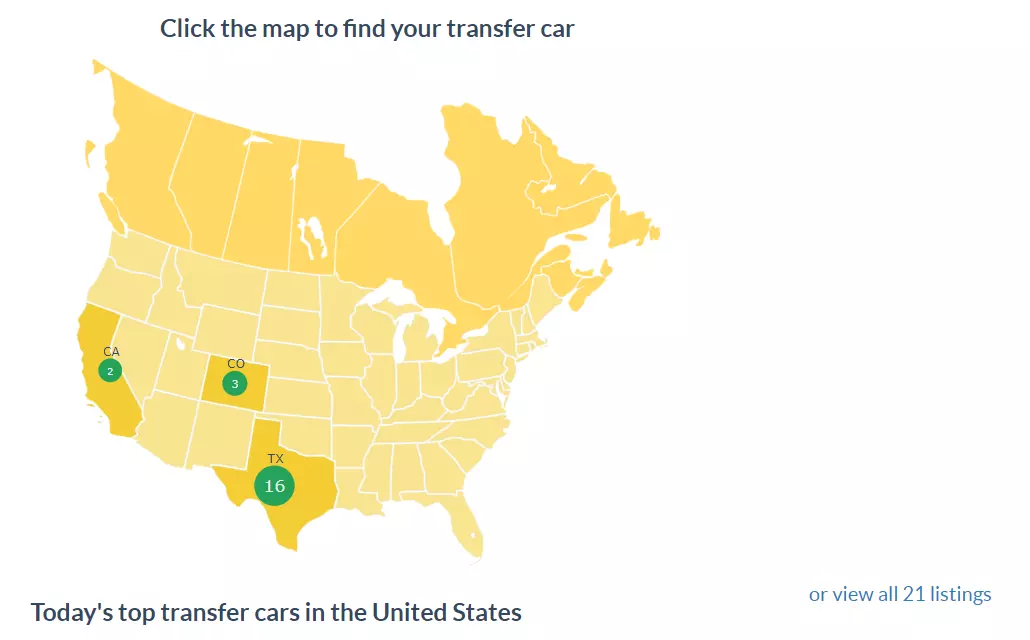 Transfercar-kort for marts 2021