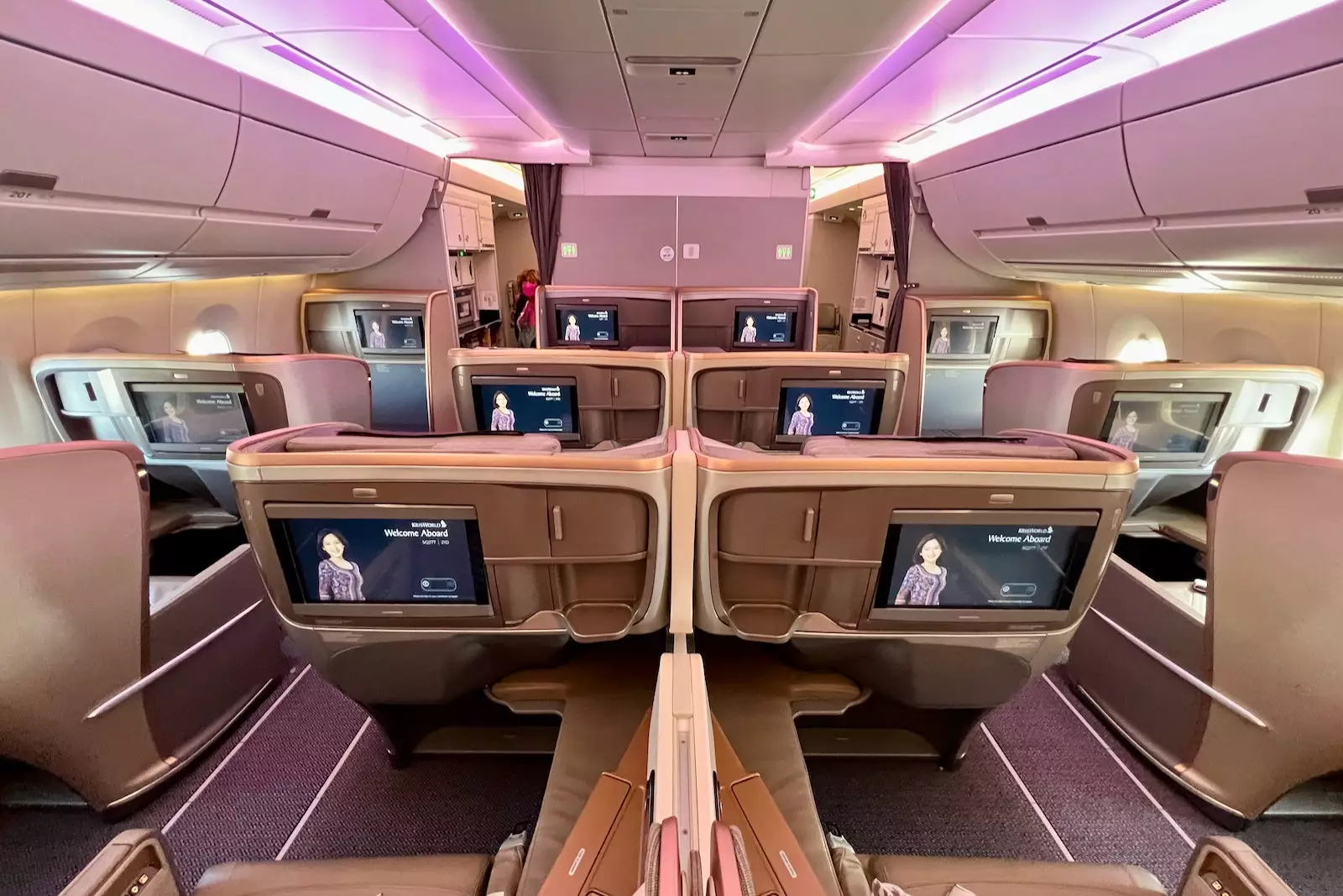 Comparando a classe executiva e a econômica premium da Singapore Airlines na mesma rota de 448 milhas 119_44