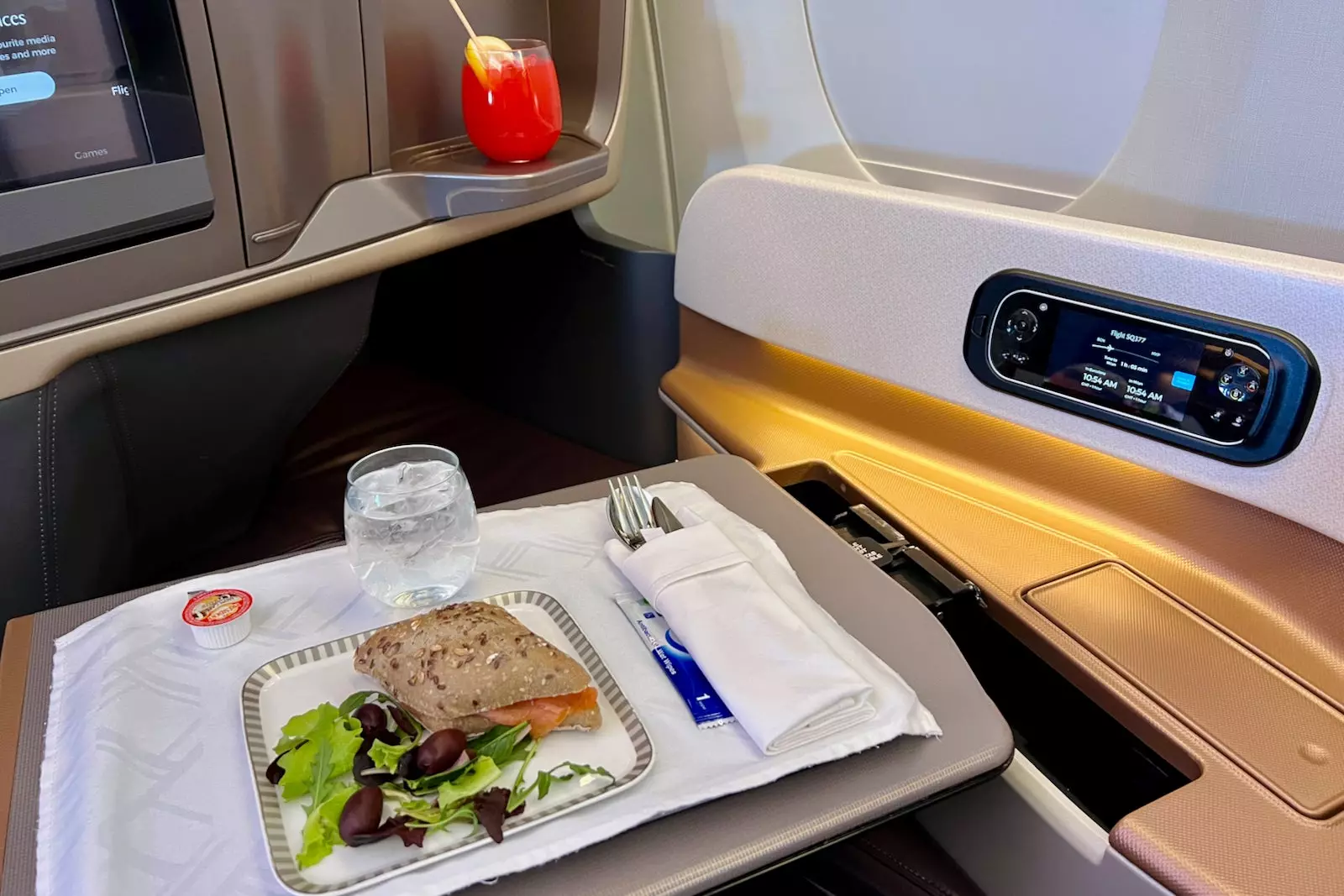 Comparando a classe executiva e a econômica premium da Singapore Airlines na mesma rota de 448 milhas 119_76