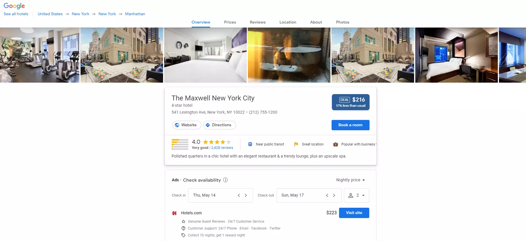 Utilisez Google Hotels pour rechercher et réserver des hôtels 1243_5