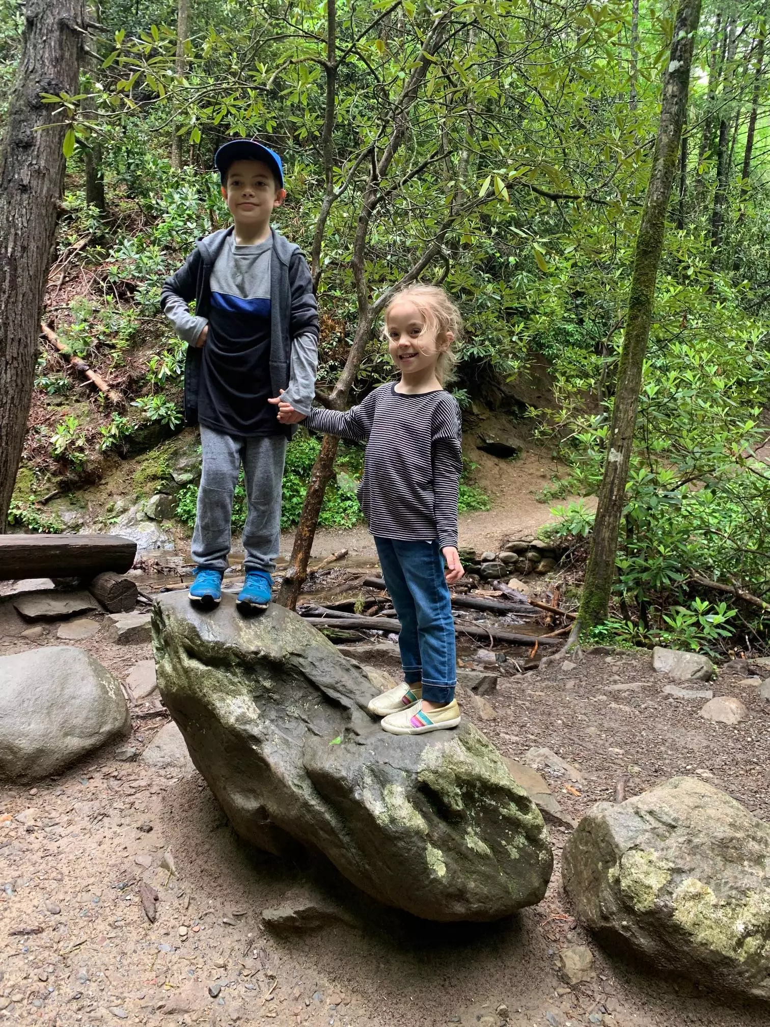 Narodni park Great Smoky Mountains, pohod do slapov Cataract Falls Timothy in Scarlett