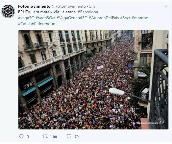 Tetep jauh ti wewengkon rame demonstran kiwari di Barcelona.