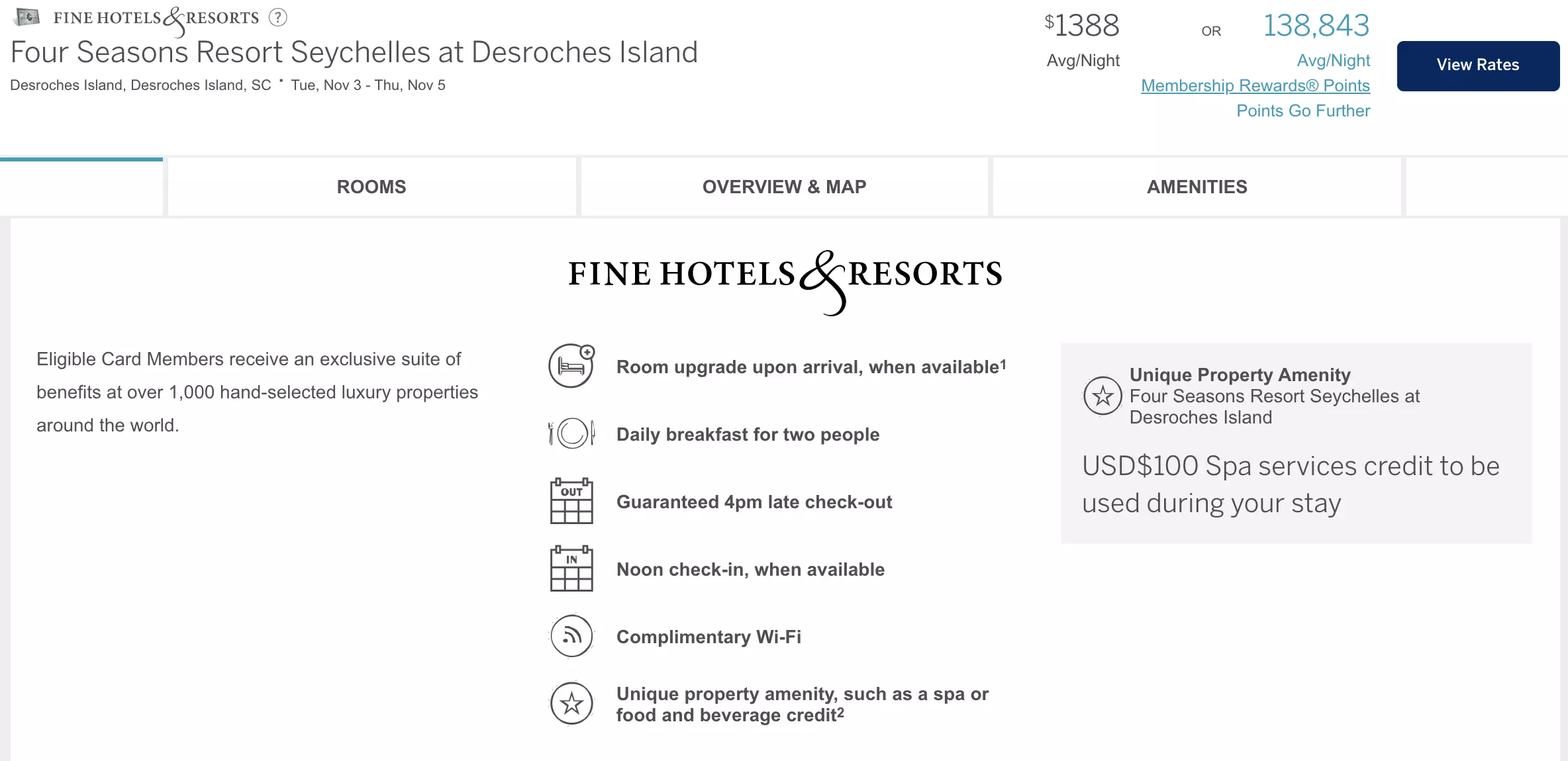 Amex Fine Hotels and Resorts-ыг оноогоор захиалаарай