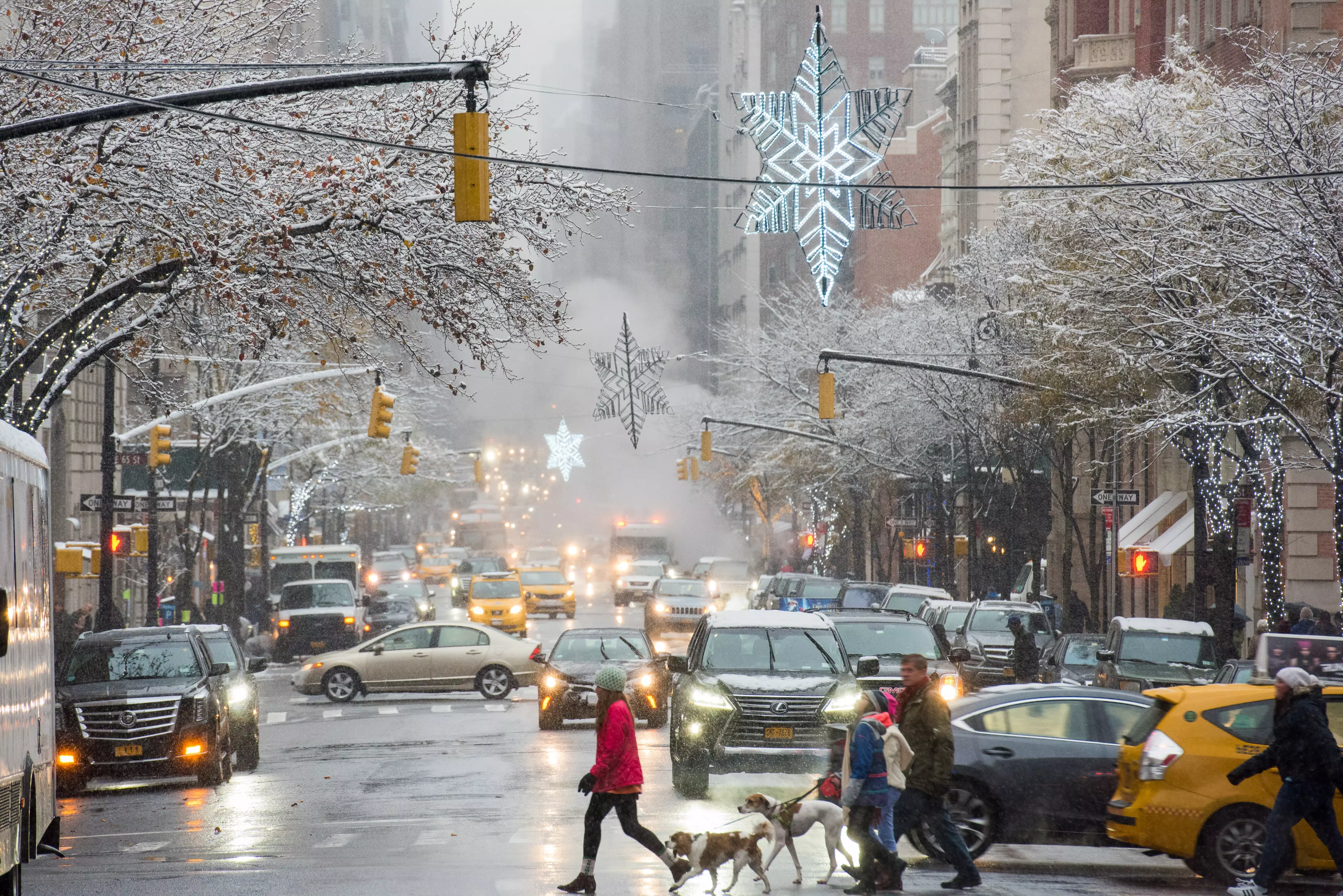 Snowy New York City