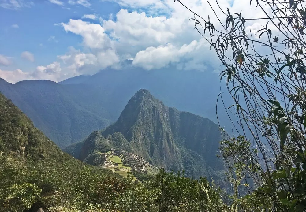 Un primo assaggio di Huayna Picchu e Machu Picchu.