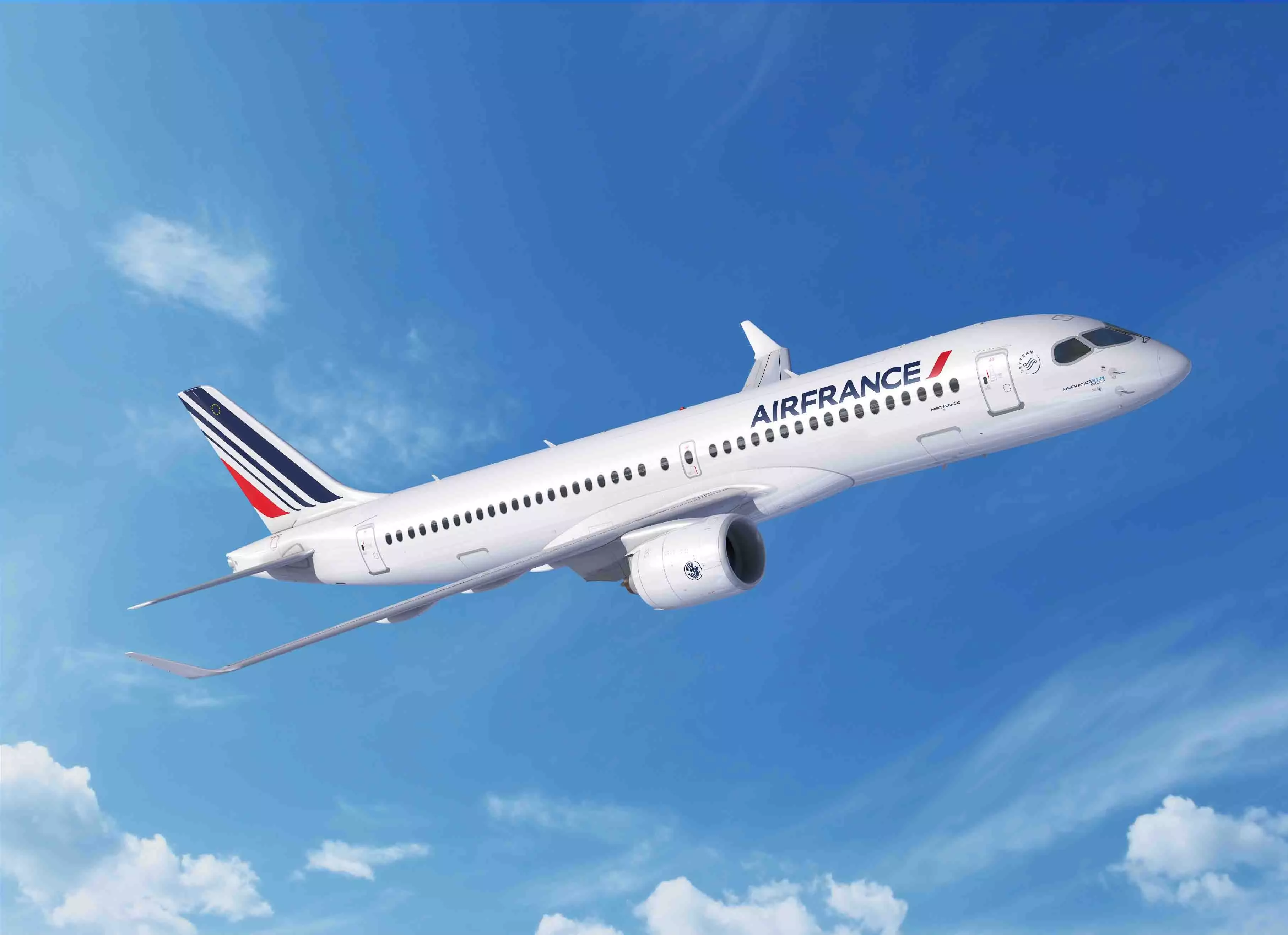 Air France e laetse ho fihla ho 60 A220-300s. (Ka tumello ea Airbus)