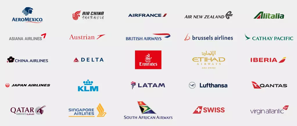 International Airline Partners från och med 26 april 2019.