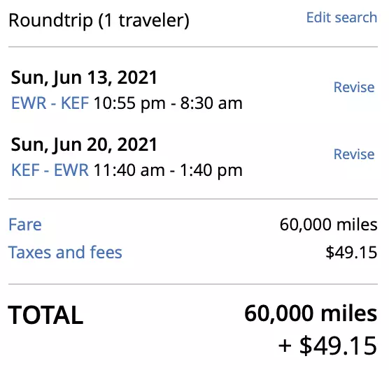 United EWR'den KEF'e ödül fiyatlandırması