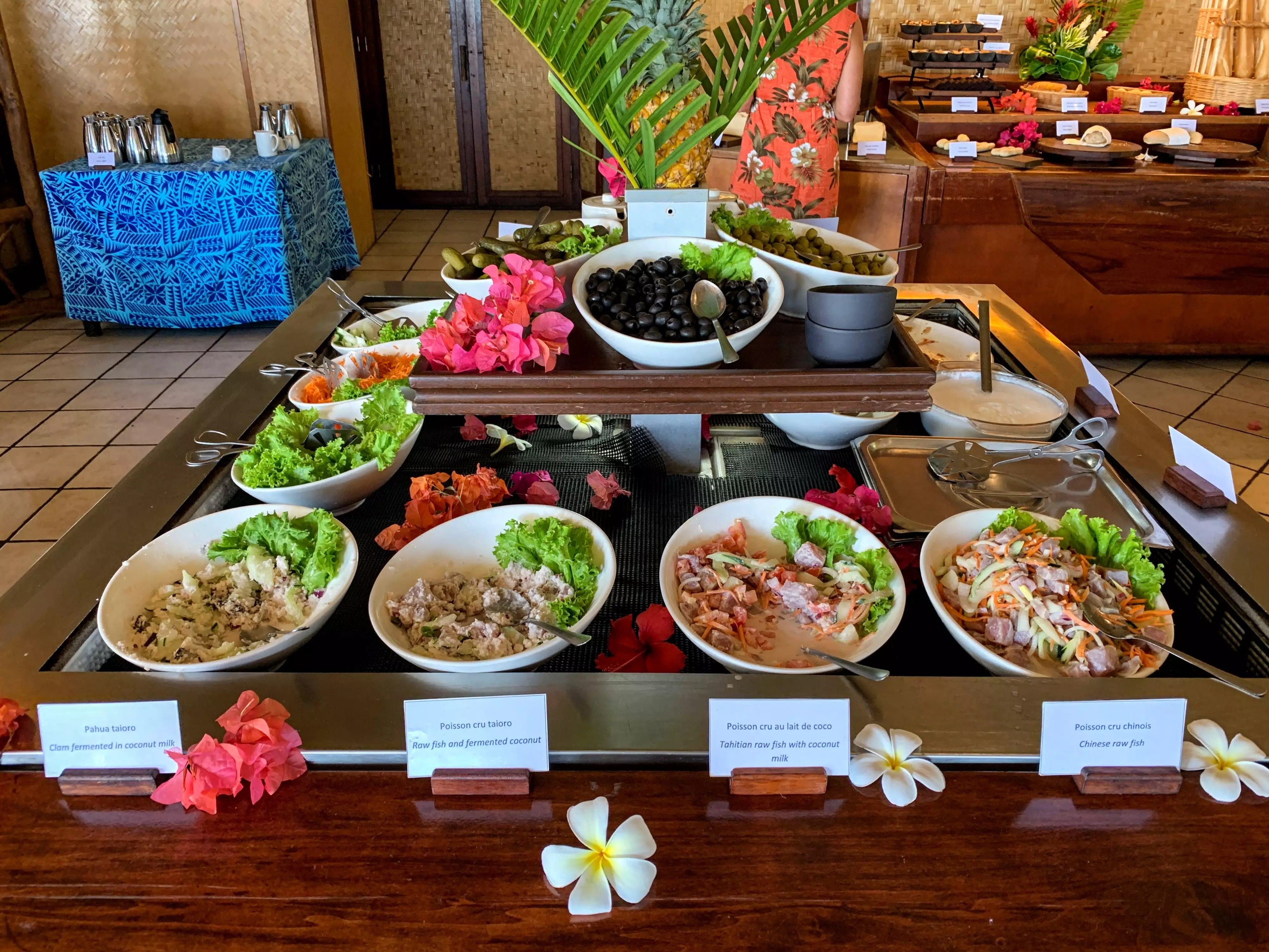 Hilton Moorea Lagoon Resort and Spa - arii vahine doručak na bazi švedskog stola poisson cru