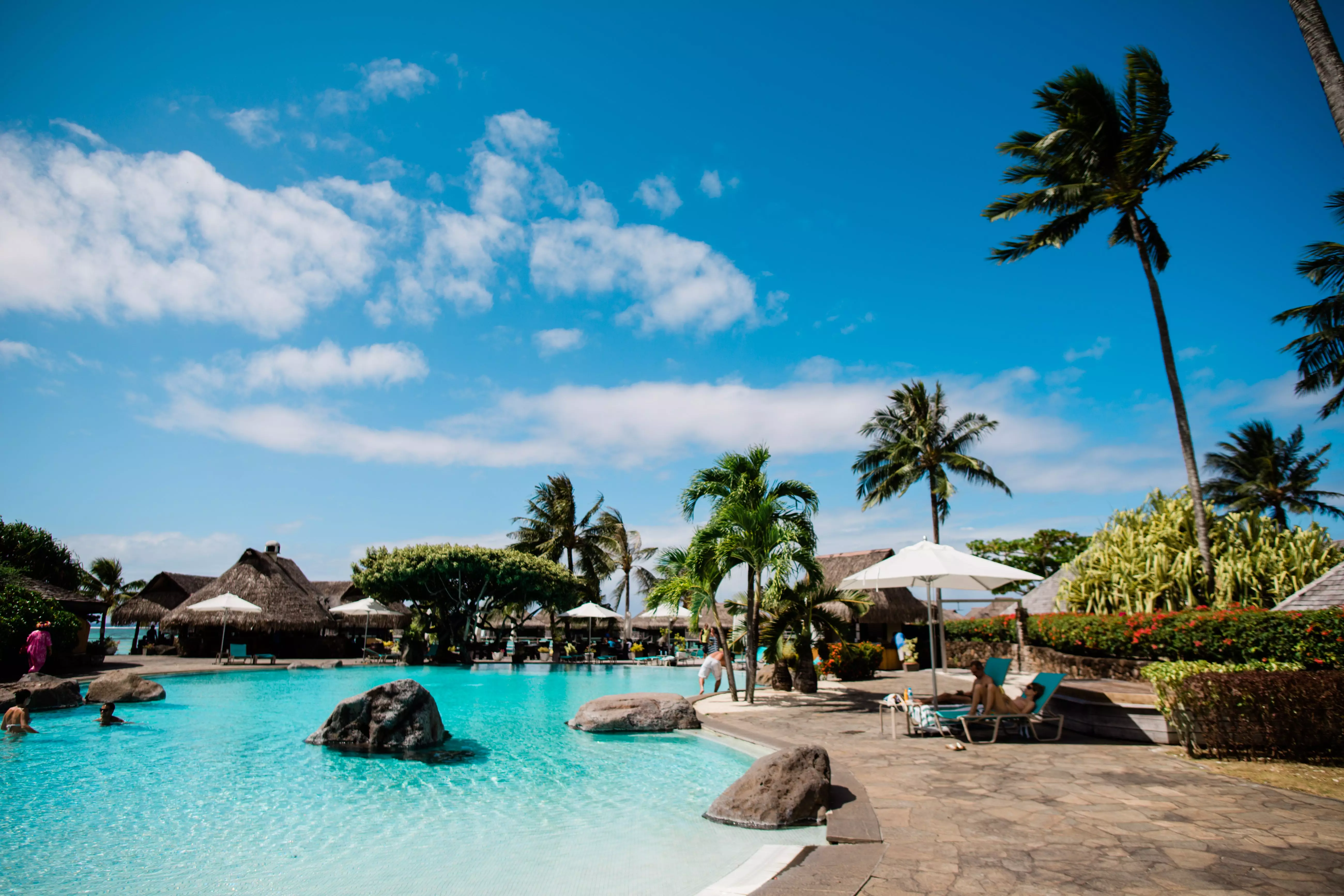 Hilton Moorea Lagoon Resort and Spa - područje s bazenom