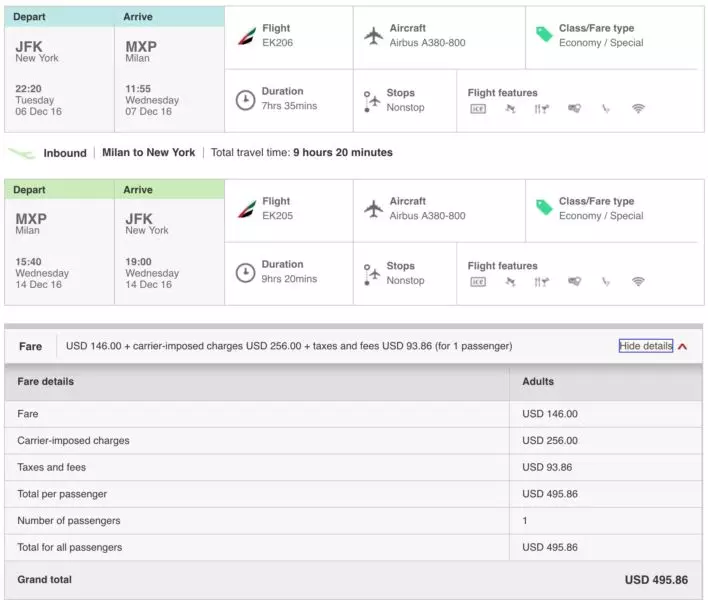 Fanairana momba ny fifanarahana: New York mankany Milan manomboka amin'ny $496 Round-Trip 16704_1