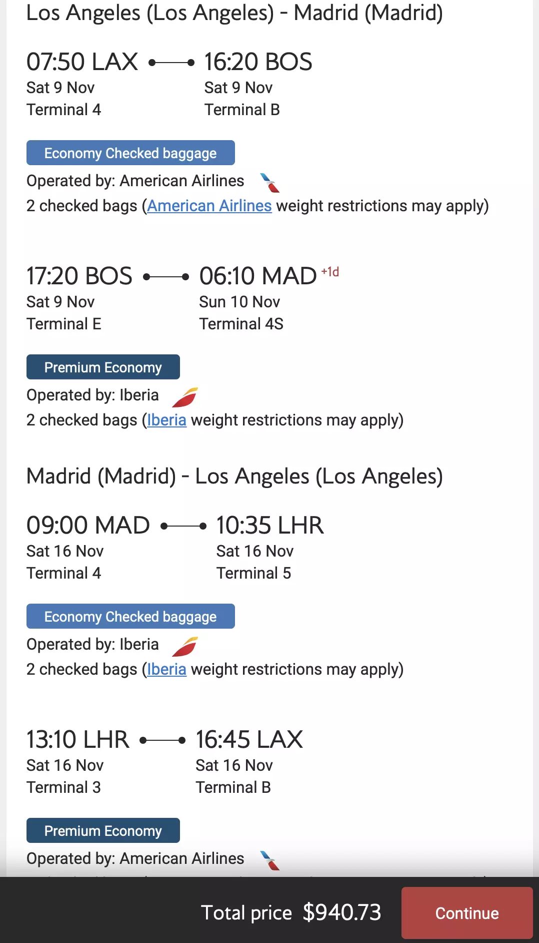 Tarjousvaroitus: Yhdysvaltain kaupungit Espanjaan alkaen 809 $ edestakainen matka Premium Economy -hinnalla 1745_8