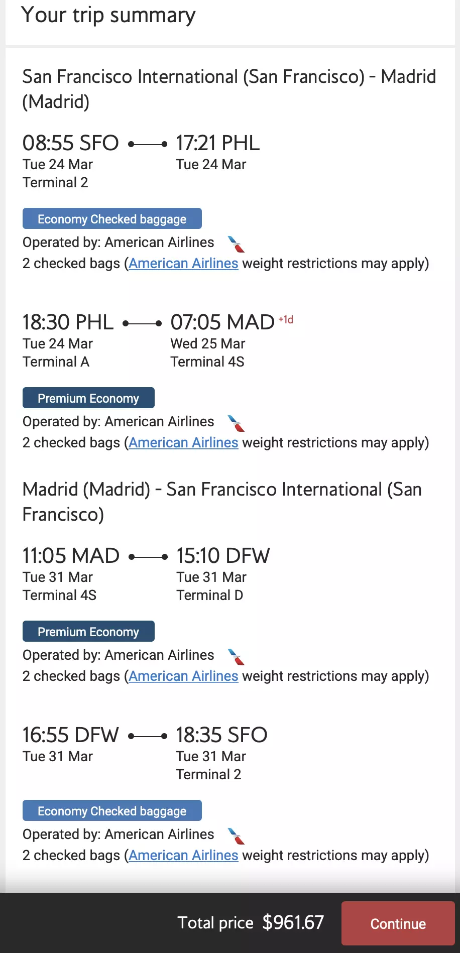 Deal Alert: Teb Chaws Asmeskas Lub Nroog mus rau Spain Los ntawm $ 809 Round-Trip nyob rau hauv Premium Economy 1745_9