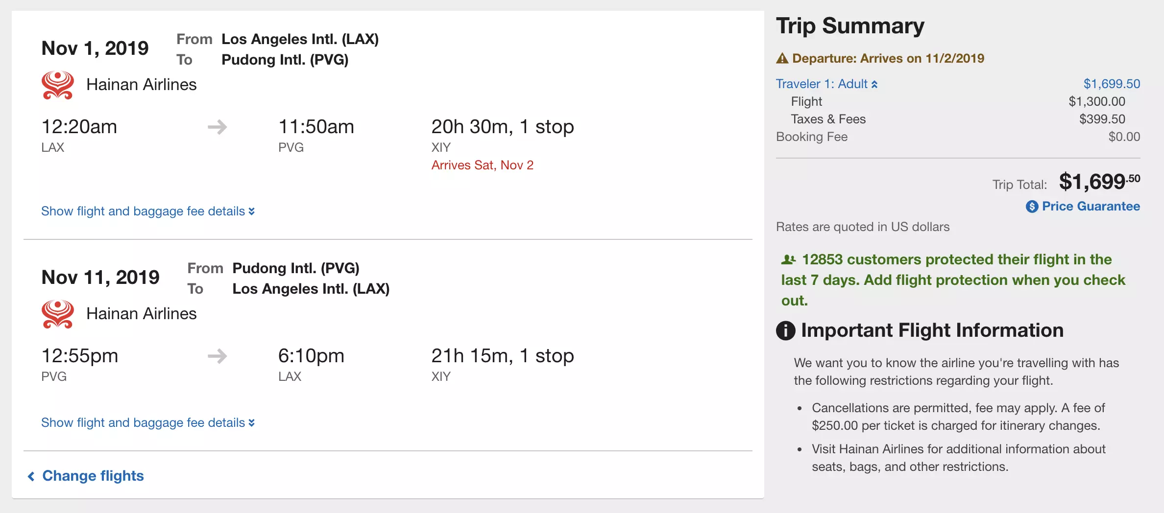 Heeganka Heshiiska: Los Angeles ilaa Shiinaha ee Biz $1,609 Socdaal-wareeg ah 1760_3