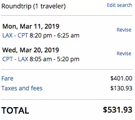 Deal Alert: US nei Súd-Afrika en mear fan $ 532 Round-Trip 1818_1