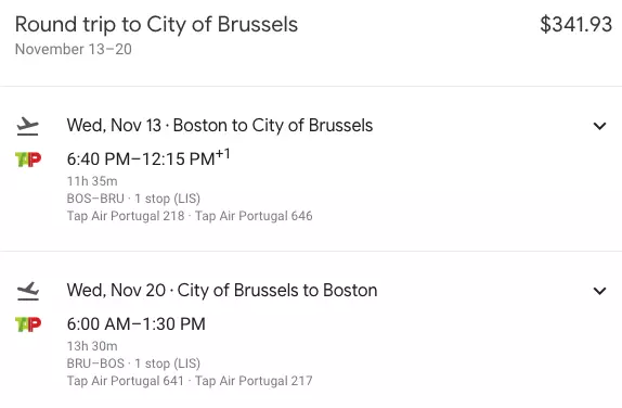 Alerto sa Deal: Nonstop nga mga Flight paingon sa Brussels Gikan sa $271 Round-Trip 1896_4