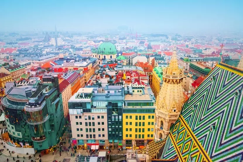 Vienna lo ri lati oke. Aworan iteriba ti adisa nipasẹ Getty Images.