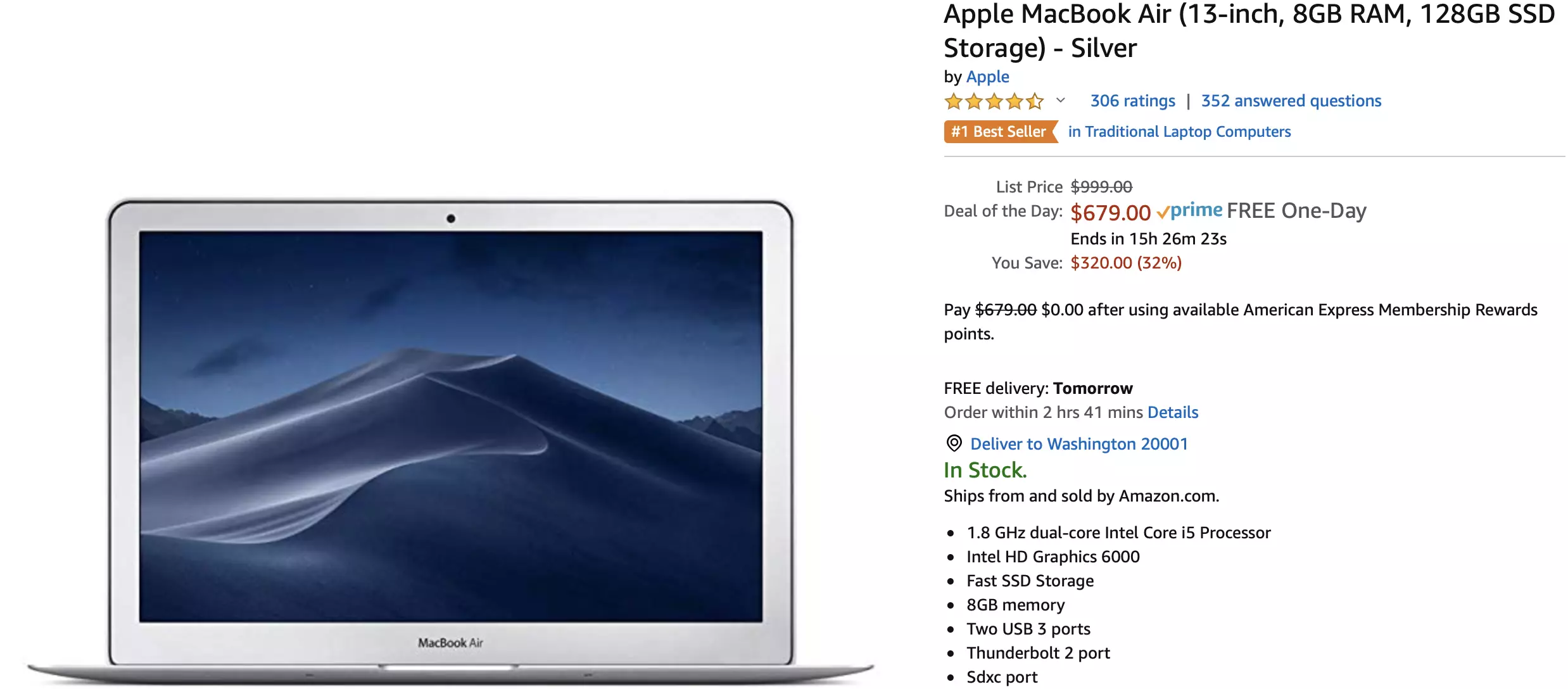 Makatipid ng $320 sa MacBook Air sa Amazon 20006_2