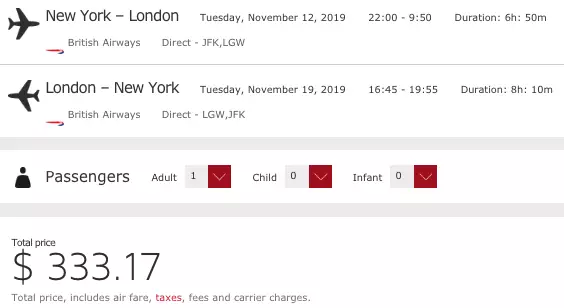 Avviso di affare: voli per Londra a partire da $ 333 andata e ritorno 2005_1