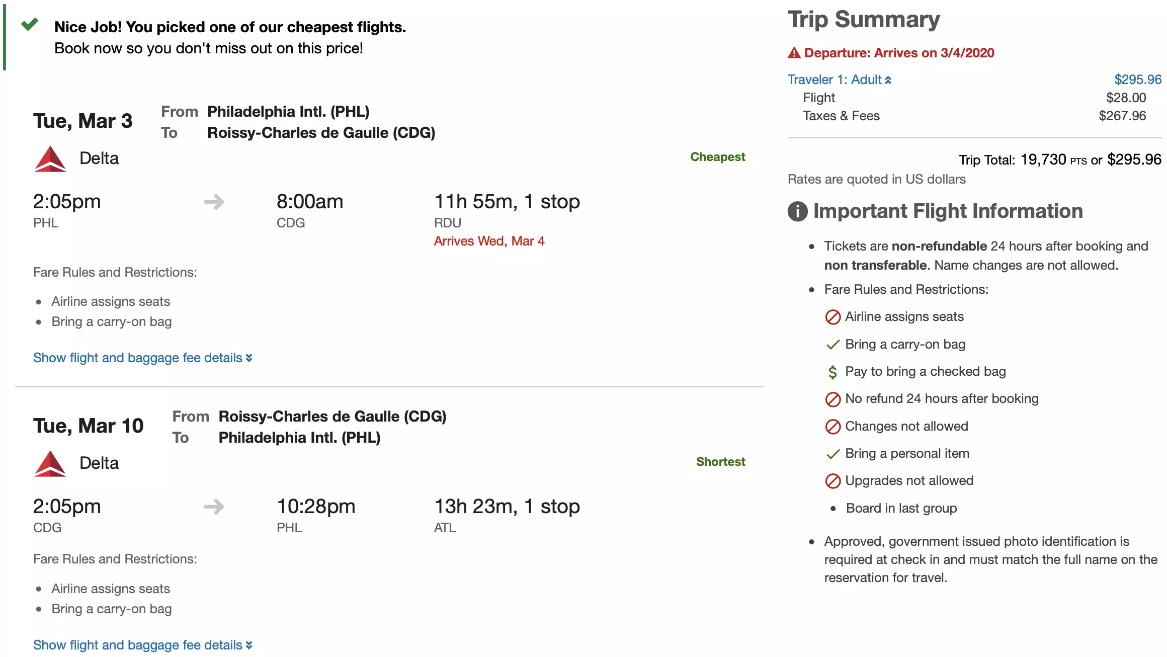 Deal Alert: Teb Chaws Asmeskas mus rau Paris Los ntawm $ 266 lossis 18k Points Round-Trip 2014_3