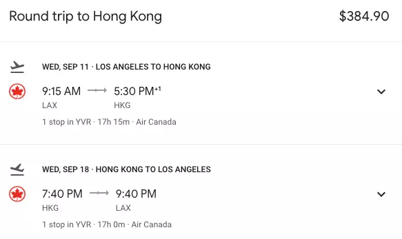 Tandha Deal: Penerbangan menyang Hong Kong Saka $385 Round-Trip 2188_3