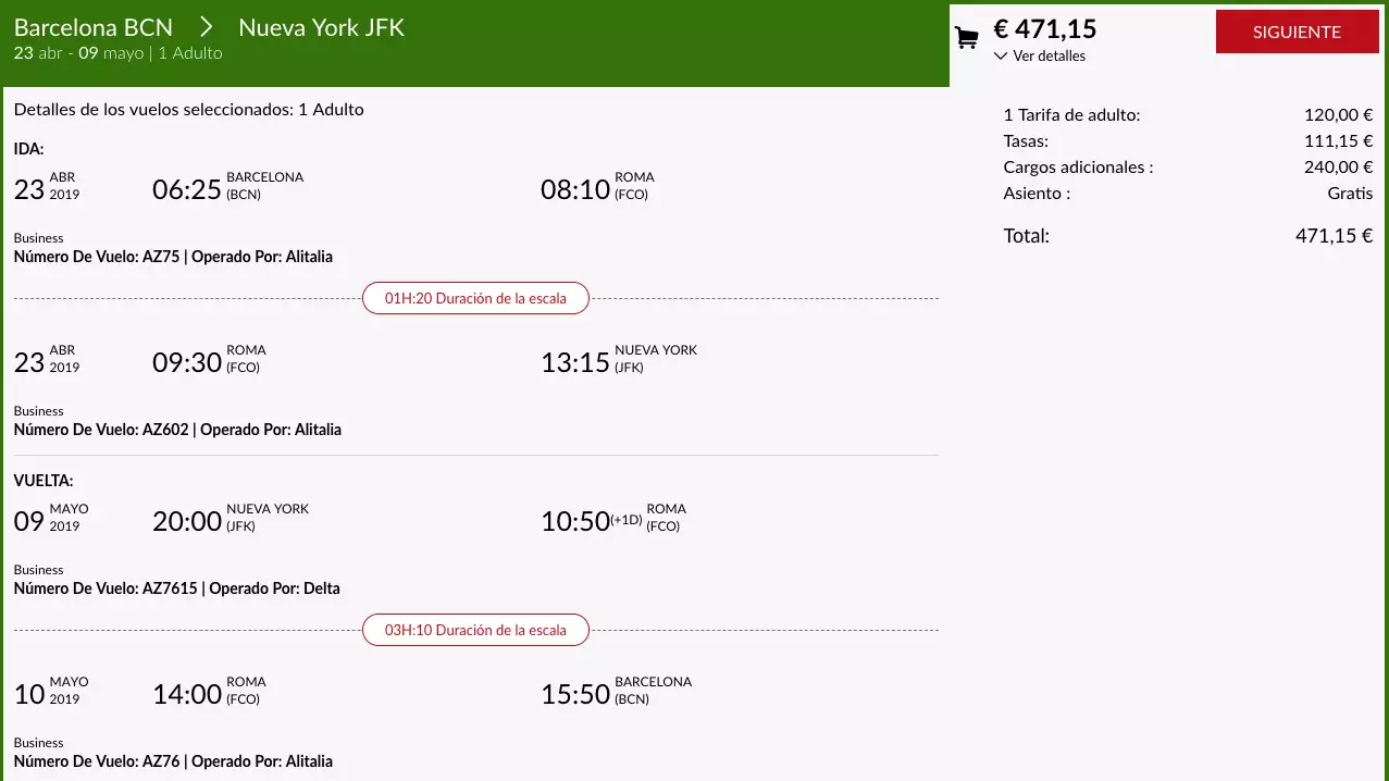 Delta Mileage Kwiruka: Espagne muri Amerika muri Lie-Flat Biz Kuva $ 538 Round-Urugendo 2294_2