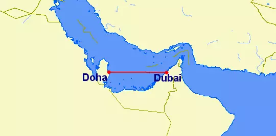 Den 235 mil långa resan från Dubai till Doha som tog över 8 timmar - med flyg 23136_1