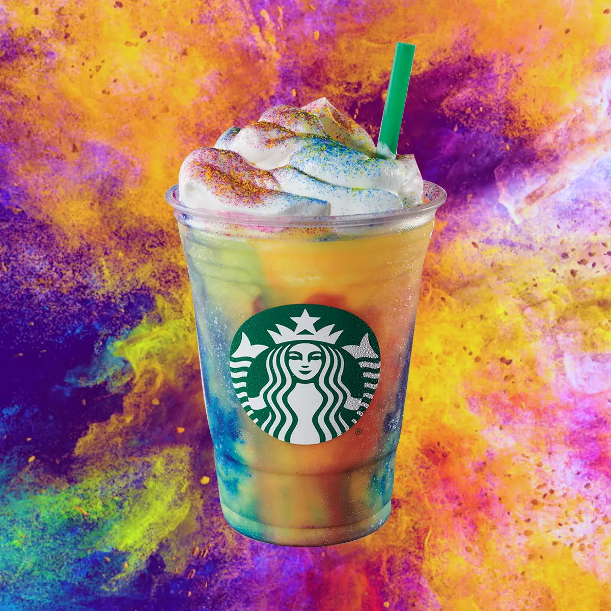 Starbucks hat krekt in Tie-Dye Frappuccino frijlitten