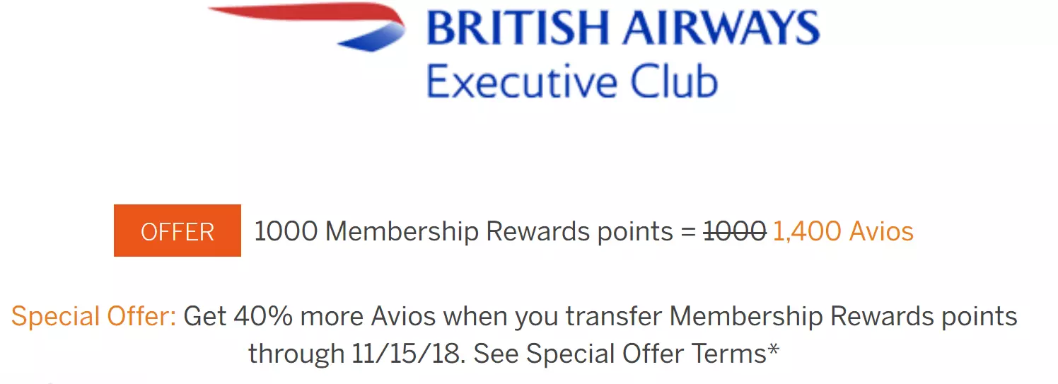 آخري موقعو: منتقلي Amex پوائنٽس Avios ڏانهن 40% بونس سان 2428_1