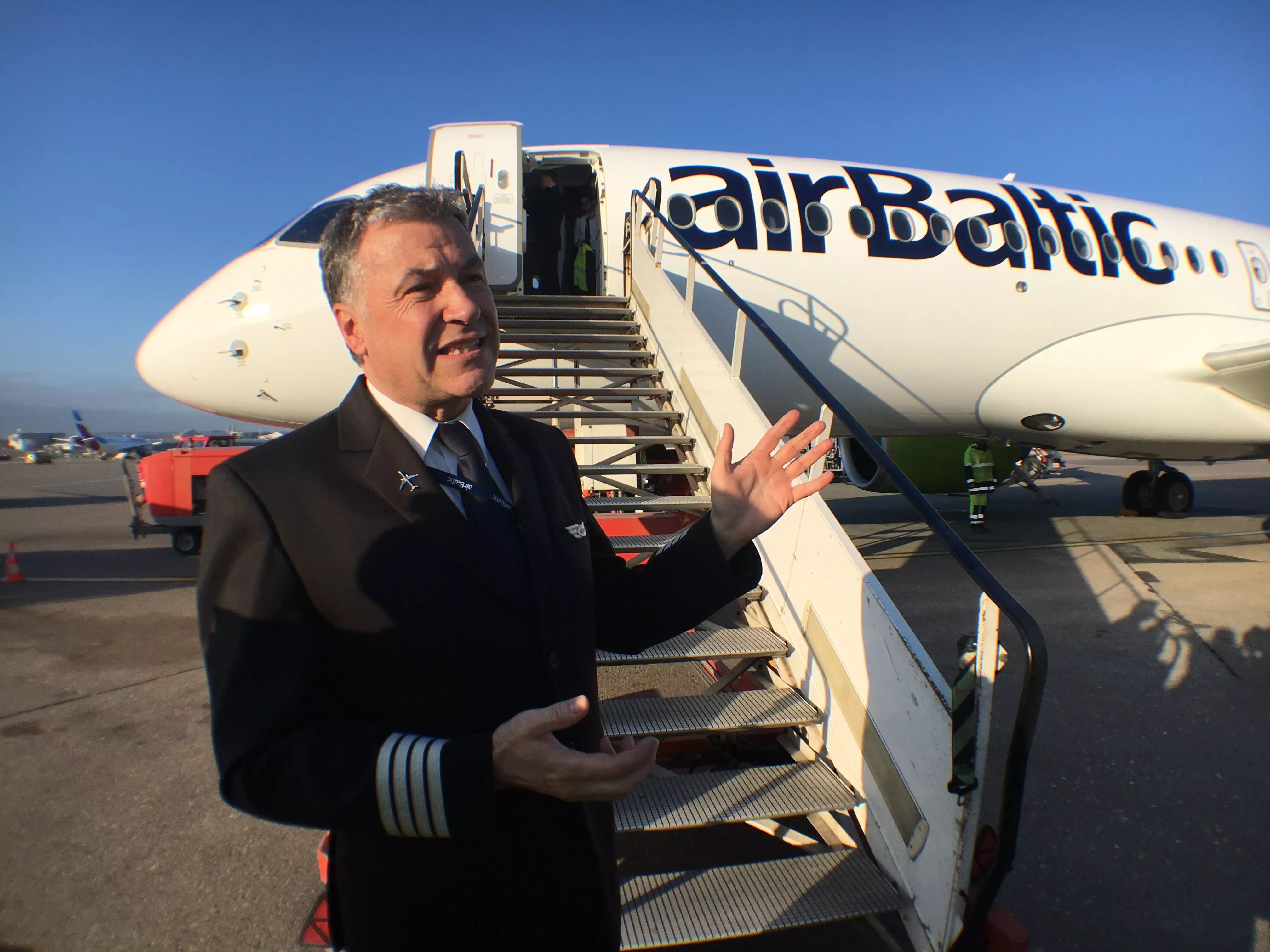 Air Baltic CS300 Chief Pilot Gerhard