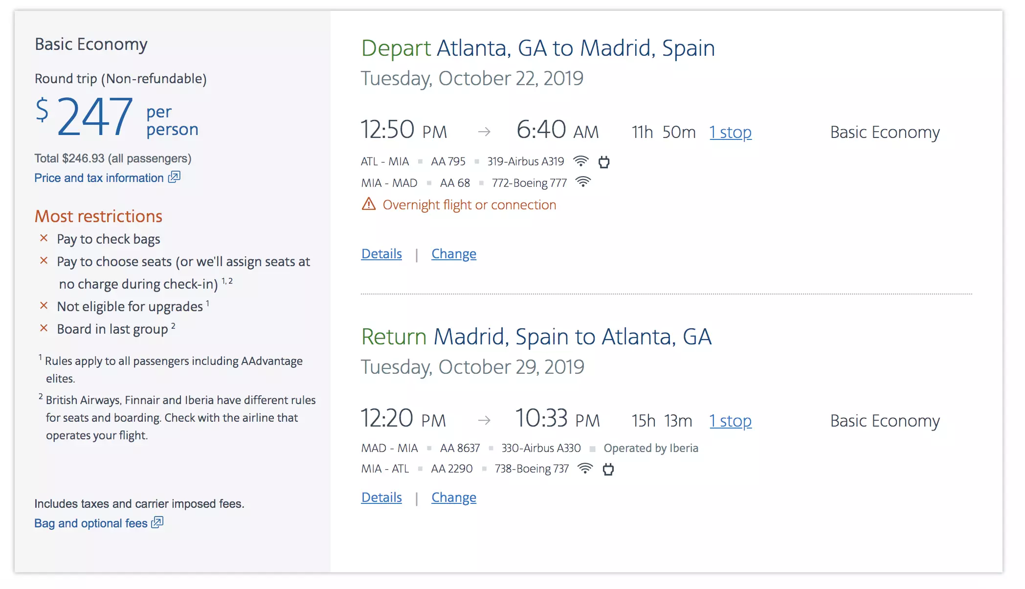 Isexwayiso Sedili: I-Southern US ukuya e-Europe iqala ku-$247 R/T 2708_1