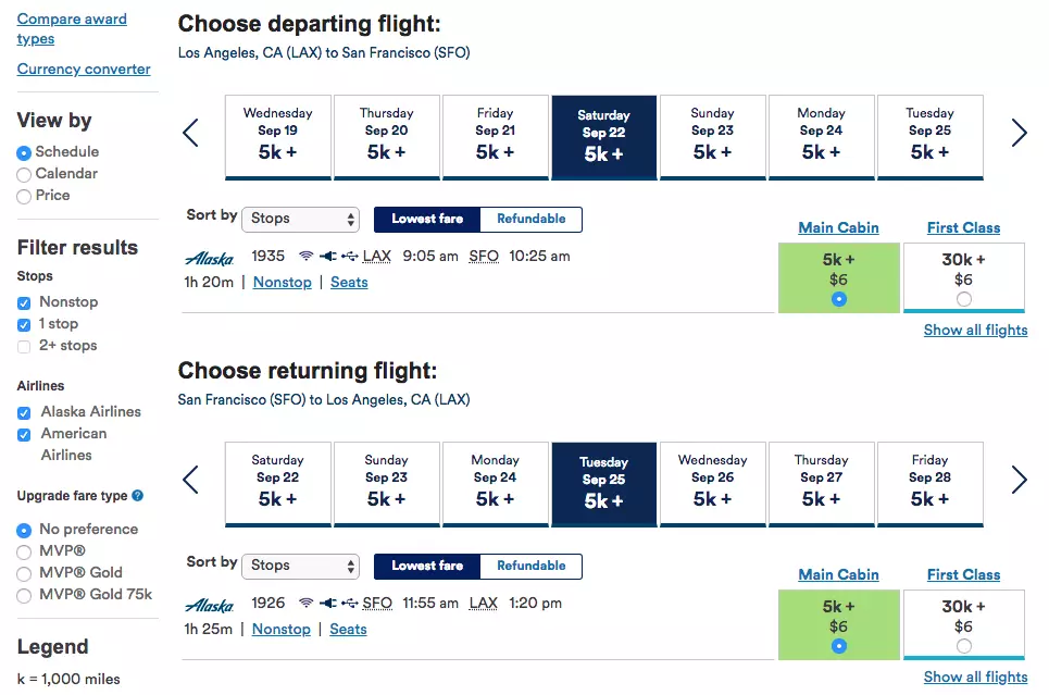 Deal Alert: Alaska Airlines Award-flyg från 5 000 Miles 2776_1