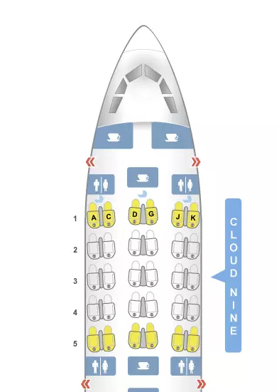 SeatGuru.com ನ ಚಿತ್ರ ಕೃಪೆ