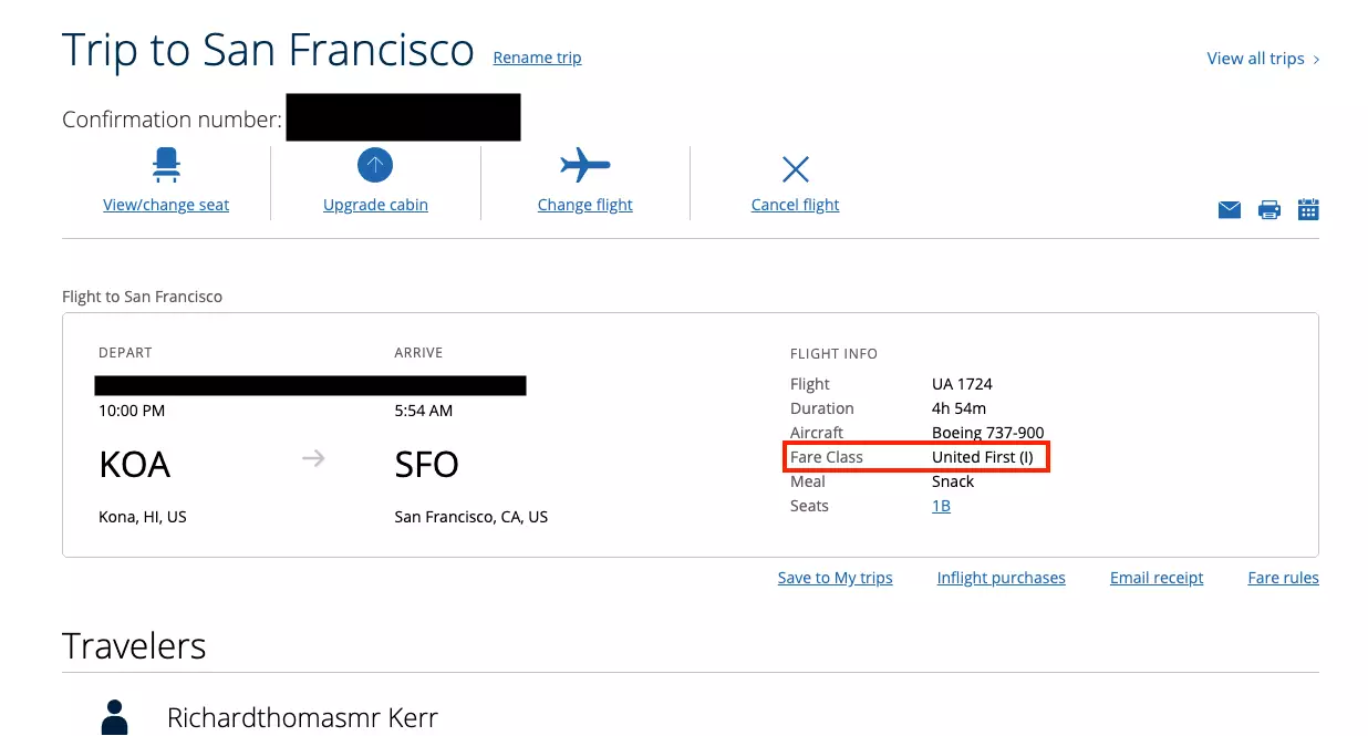 Book United First Class Awards kanggo Hawaii kanggo 12.500 Miles 29916_4