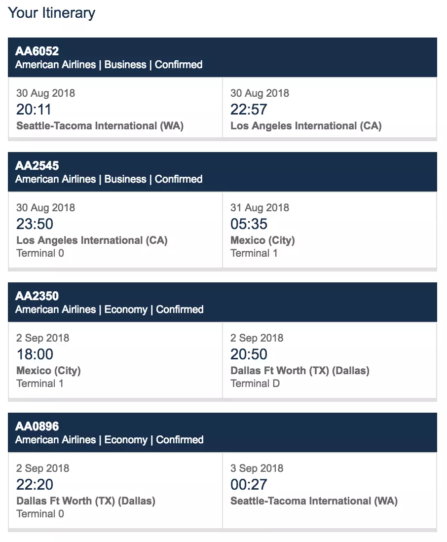 ವಿಮರ್ಶೆ: ಅಮೆರಿಕನ್ ಏರ್ಲೈನ್ಸ್ (737-800) LAX ನಿಂದ MEX ವರೆಗೆ ವ್ಯಾಪಾರ 30327_1