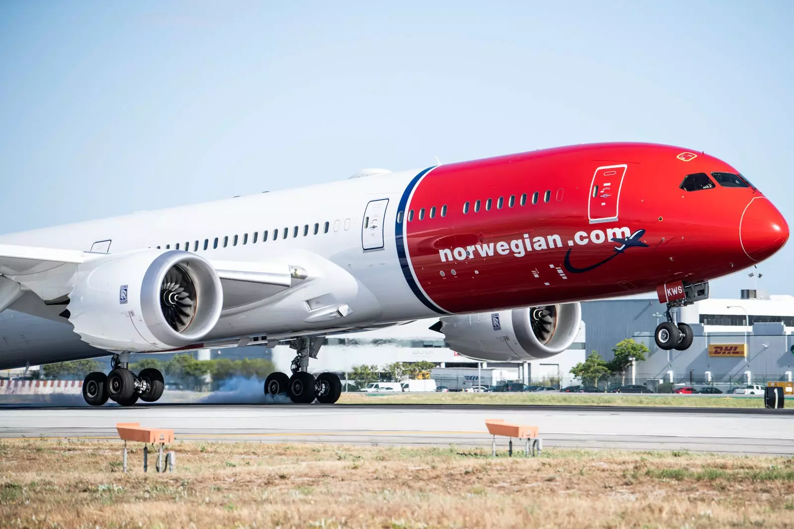 Norwegian-787-на-Лос-Анджелес-Летище-LAX