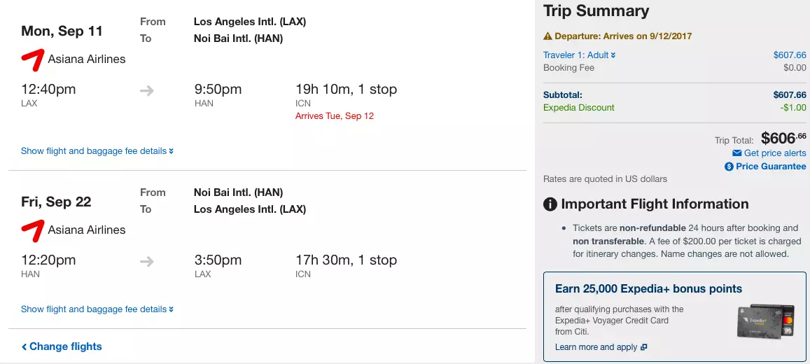 LAX-HAN $607