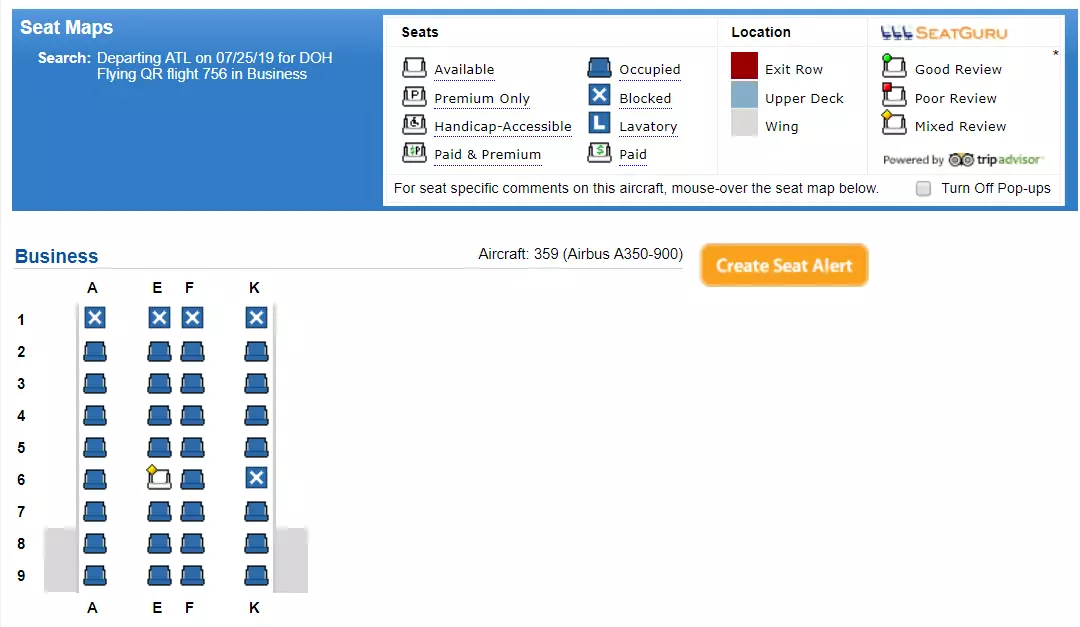 Qatarrek isil-isilik behera egiten du Business Class Atlanta ibilbidean 31516_2