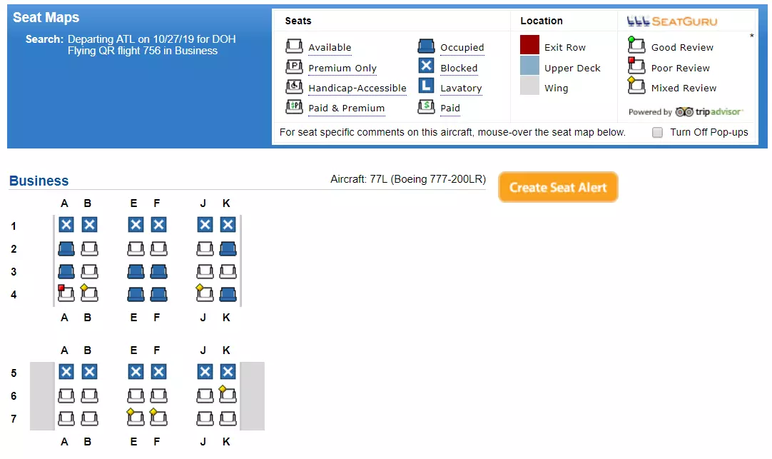 Qatarrek isil-isilik behera egiten du Business Class Atlanta ibilbidean 31516_3