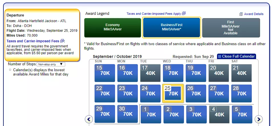 Qatarrek isil-isilik behera egiten du Business Class Atlanta ibilbidean 31516_6