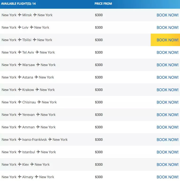 Siyar da Filasha: New York zuwa Gabashin Turai & Gabas ta Tsakiya Daga $300 Tafiya-Tafi 35582_1