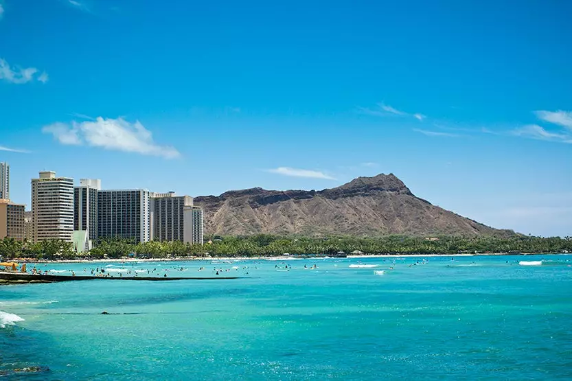 Diamond Head a Waikiki, Hawaii