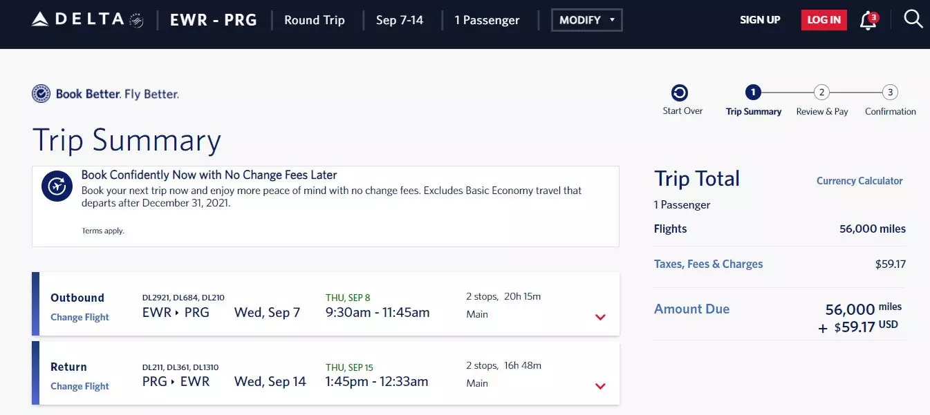 Peringatan kesepakatan SkyMiles: Terbang ke Praha dari Pantai Timur untuk 56.000 SkyMiles pulang-pergi 43120_4