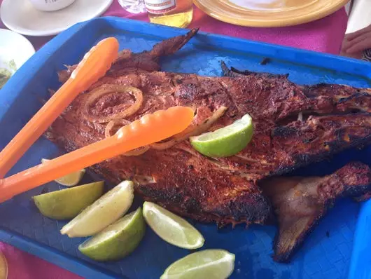 Yucatecan Tikin Xik på Playa Lancheros