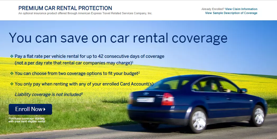 Kiam uzi American Express Premium Car Rental Protection