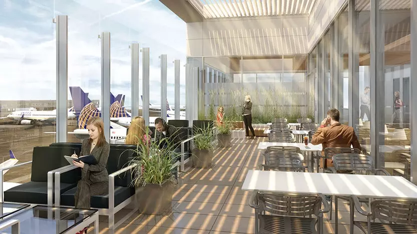 United Club - Los Angeles Terrace. Foto cortesia United