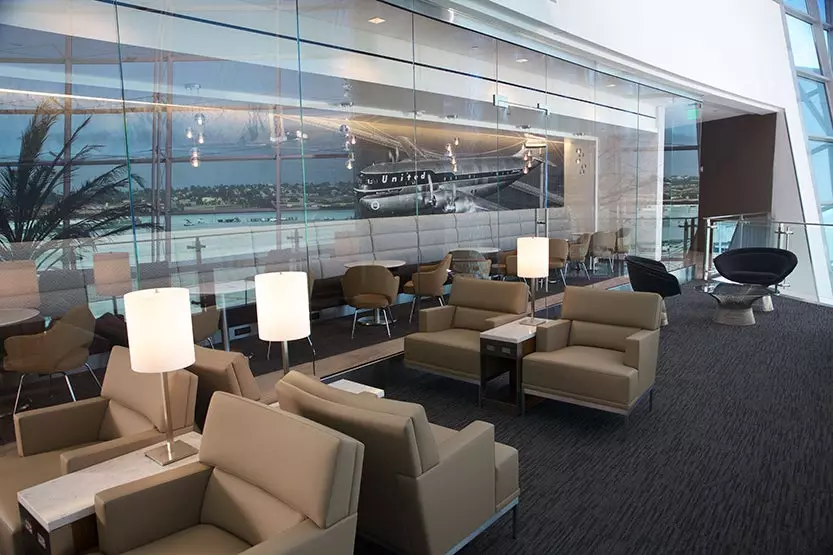 United Club San Diego. Fotografija ljubaznošću aerodroma San Diego.