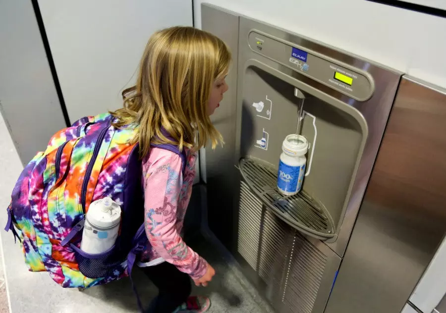 Water bijvulstation. Foto met dank aan Denver International Airport